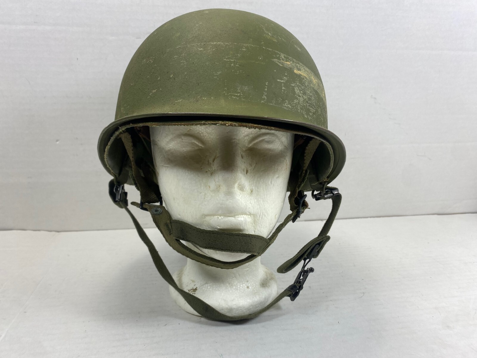 m1c paratrooper helmet-w/Liner- ''Snaps!'' and complete chinstrap | eBay