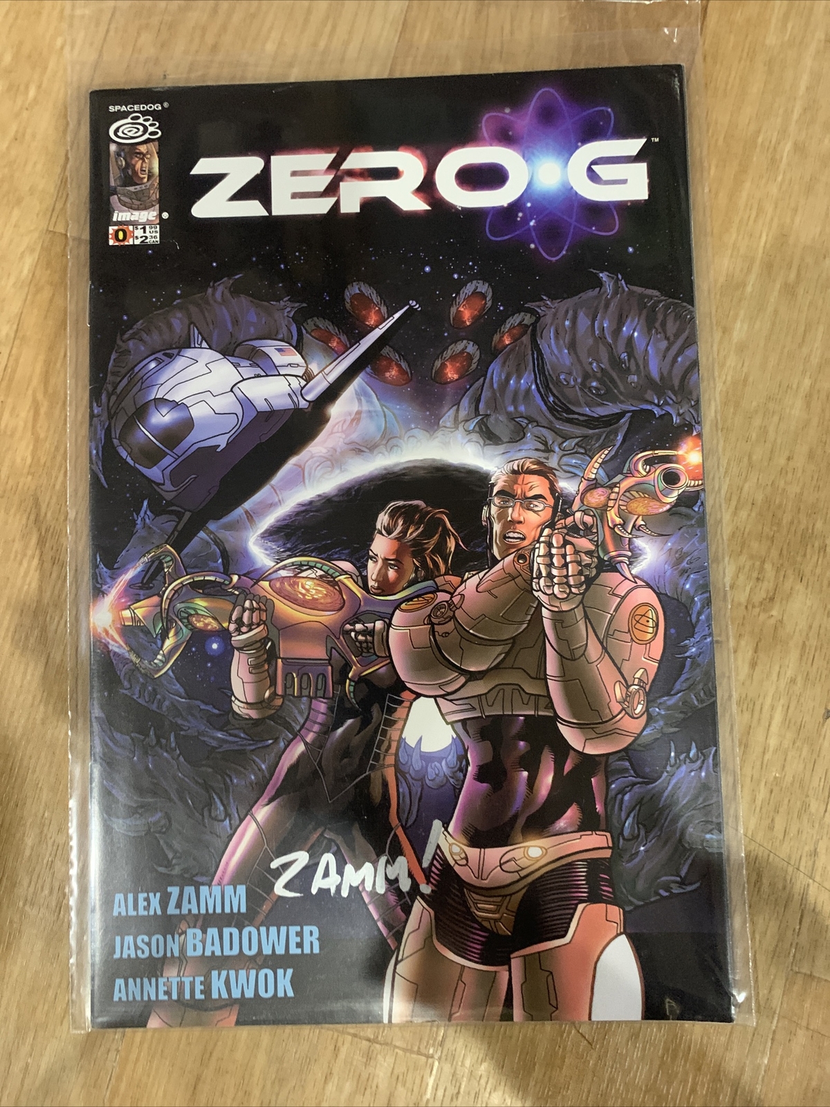 zero g spacedog 0 autographed alex zamm signed super rare comic Top Cow ...