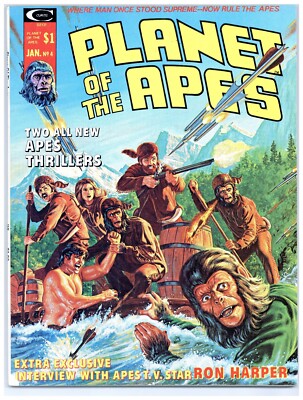 Planet of the Apes Magazine # 4 VERY FINE January 1975 Bob Larkin cover ...