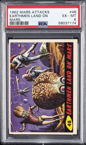1962 MARS ATTACKS #48 EARTHMEN LAND ON MARS PSA 6 | eBay
