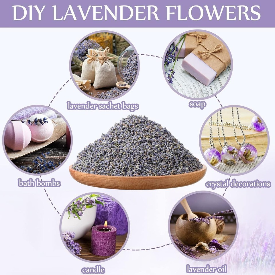 3 Pound Dried Lavender Bulk Dry Lavender Buds Fragrant Flower Petals | eBay