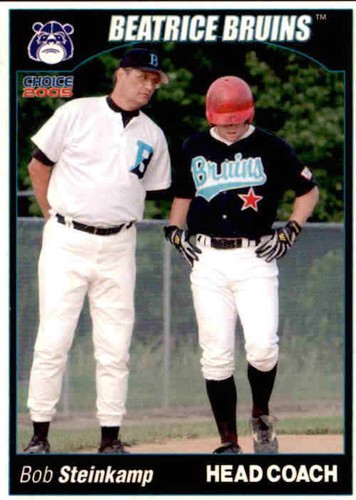 2005 Beatrice Bruins Choice #1 Bob Steinkamp Head Coach Baseball Card ...