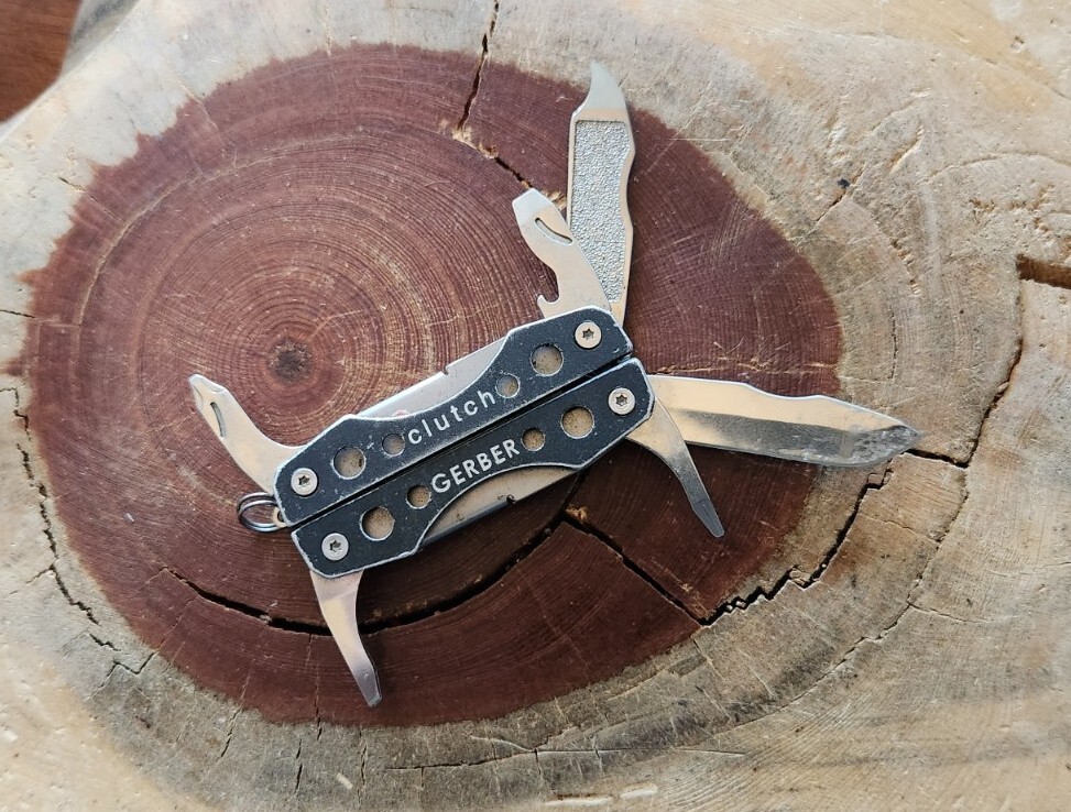 Gerber Clutch Mini Multi Tool Pliers Knife Etc. Black - Great Condition ...