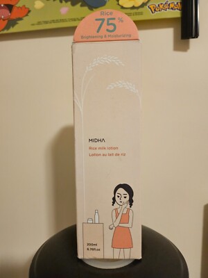 Midha Rice Milk Lotion. 200ml/6.76 fl oz. 75% NIB. 75% Rice, Brighten ...