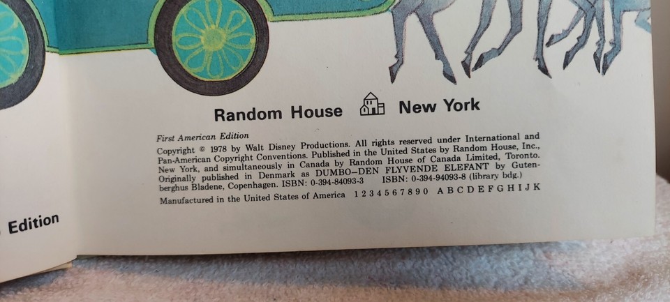 LOT OF 7 DISNEY'S RANDOM HOUSE BOOK CLUB EDITION HARDCOVER BOOKS 1972 ...