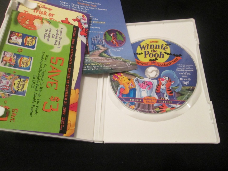 Disney Winnie The Pooh Frankenpooh and Spookable Pooh DVD Double ...