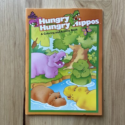Coloring Book Hungry Hungry Hippos And Activity Book Vintage 1994 ...