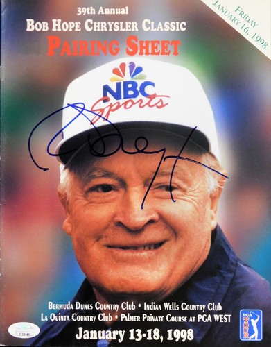 Richard Dreyfuss Signed 1998 Bob Hope Classic Pairing Sheet JSA ...