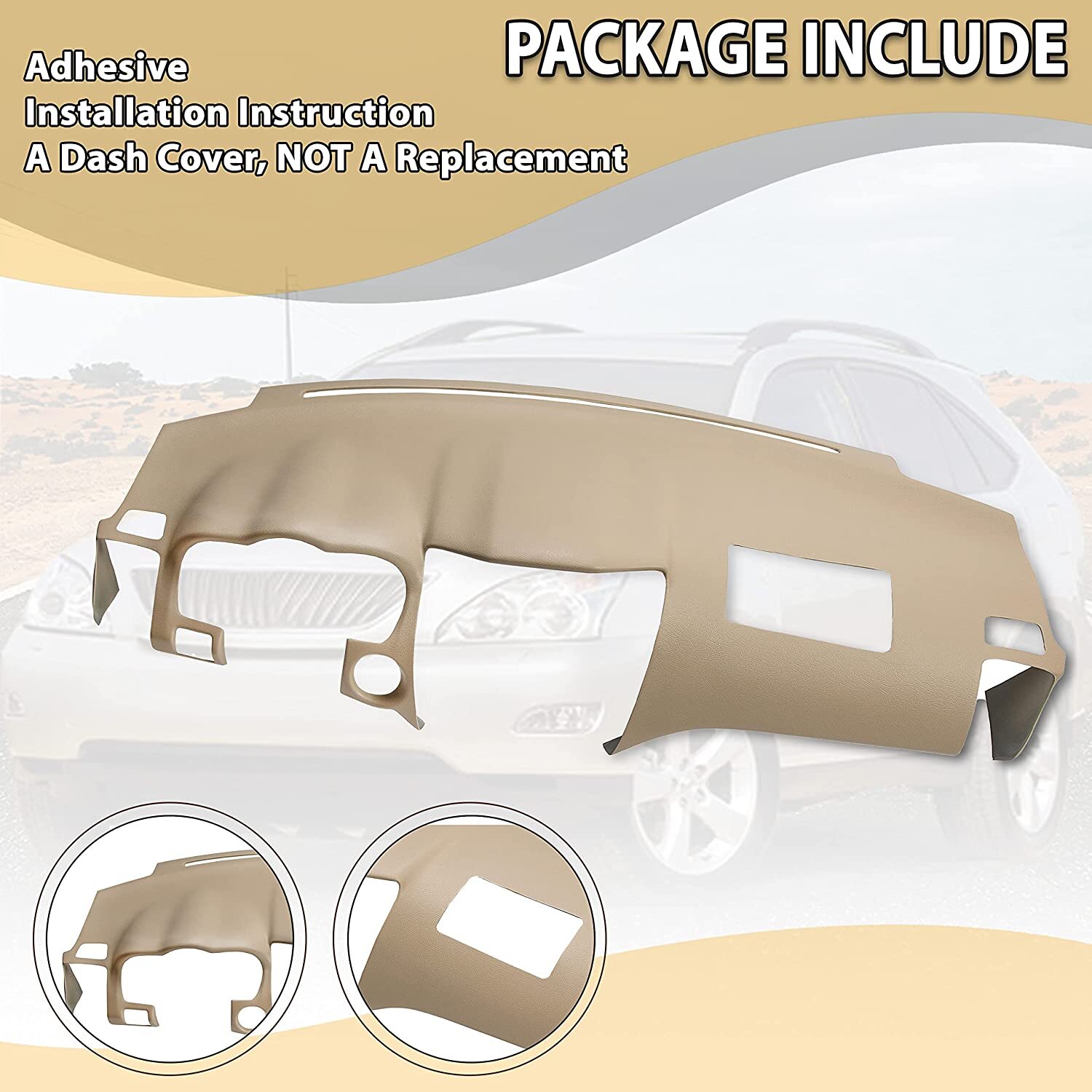 2004-2009 Lexus RX330 SUV Dashboard Molded Dash Cover Cap | Tan ...