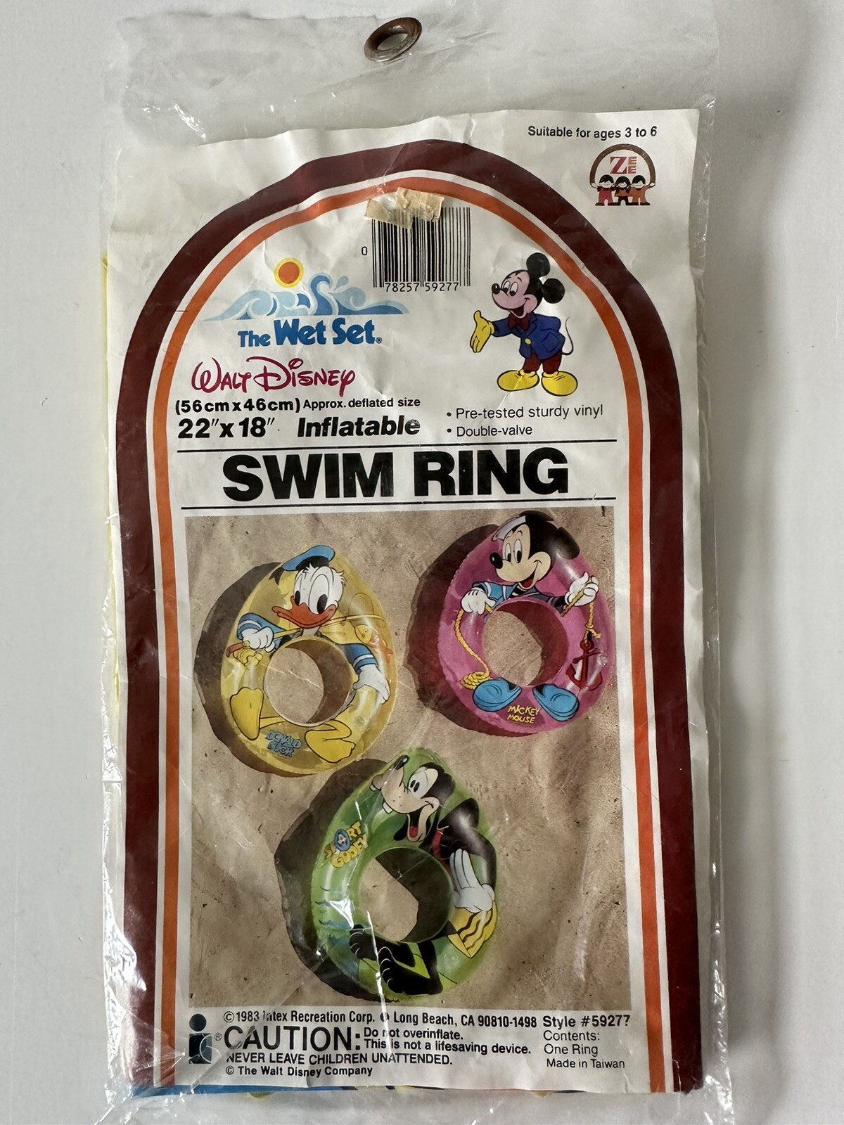 Vintage 1984 Intex The Wet Set Disney Yellow Donald Duck Pool ...