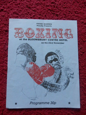 BOXING PROGRAMME - BILLY AIRD V WINSTON ALLEN 1981 | eBay