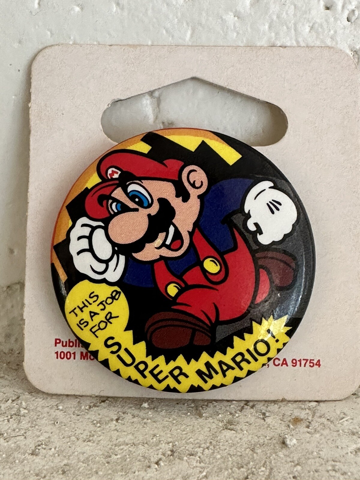 Super Mario Button/Pin. “This job Is for Super Mario!” Vintage | eBay