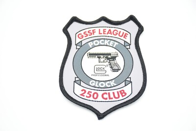 GLOCK PROFESSIONAL GSSF LEAGUE 250 CLUB POCKET GLOCK LOGO PATCH 26 27 ...