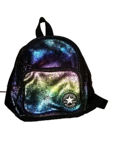 Converse Backpack All Star Travel Bag Rainbow Iridescent Small Purple ...