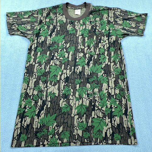 Vintage Duck Bay Shirt Mens Medium Trebark Camouflage Hunting Made USA ...
