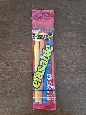 Vintage 1983 BiC Erasable 3 Ink Ball Pens, Medium Point, Blue Ink, NOS ...