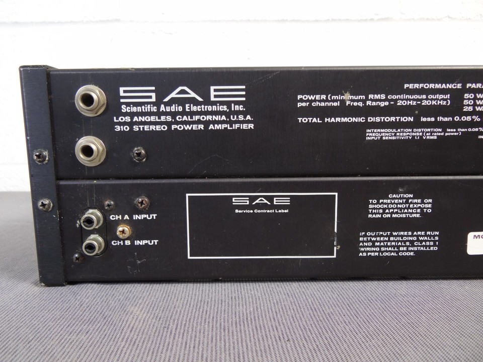Scientific Audio Electronics SAE 310 Solid State Stereo Power Amplifier ...