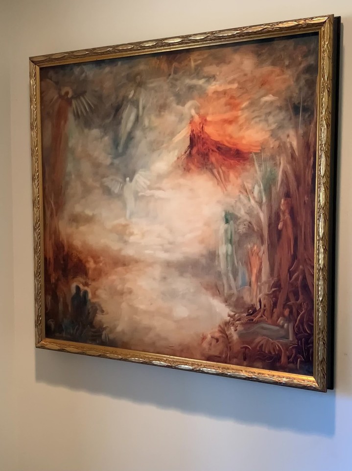 Original Oil Painting Custom Framed Canvas “Higher Realm II” 30x30 Chip ...