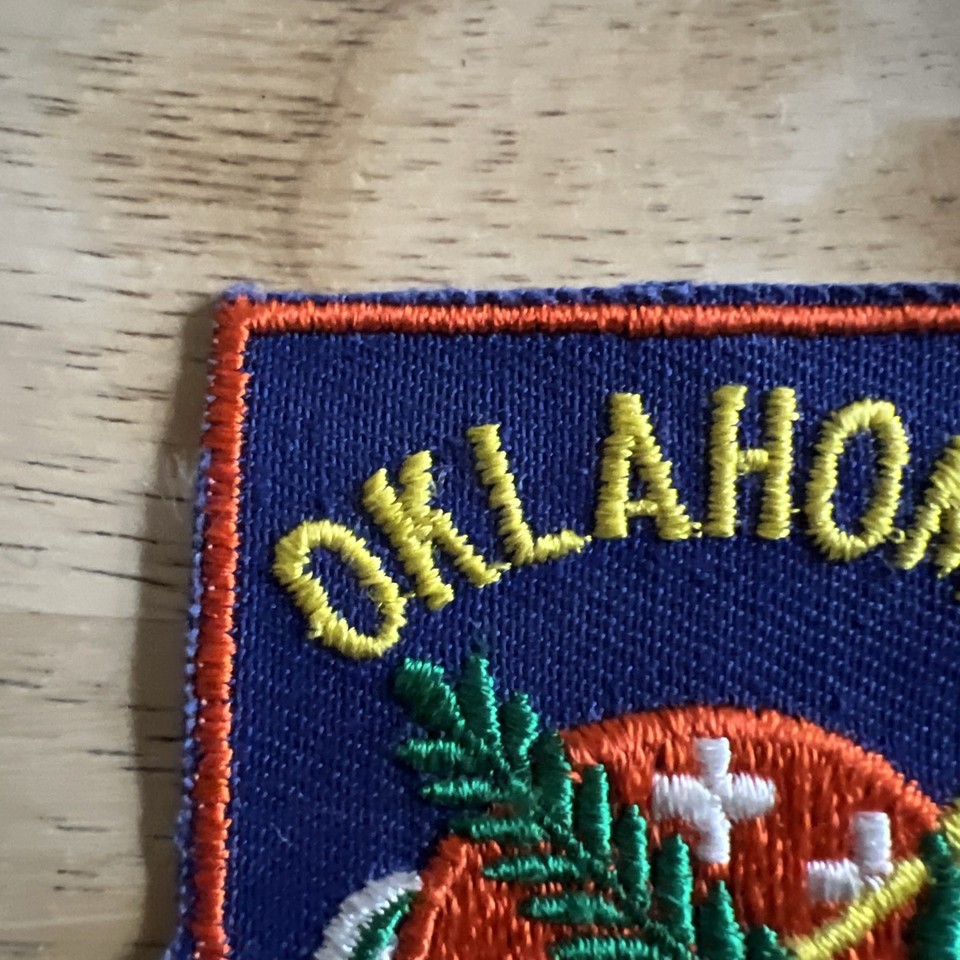 Vintage OKLAHOMA State Flag Emblem Dream Catcher Travel Souvenir Patch ...