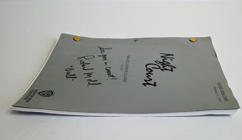 Night Court Script Autographed Signed Richard Moll Bull Shannon 1991 ...
