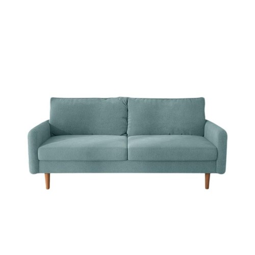 Kingway Furniture Aurora Velvet Living Room Sofa in Light Grayish Cyan ...