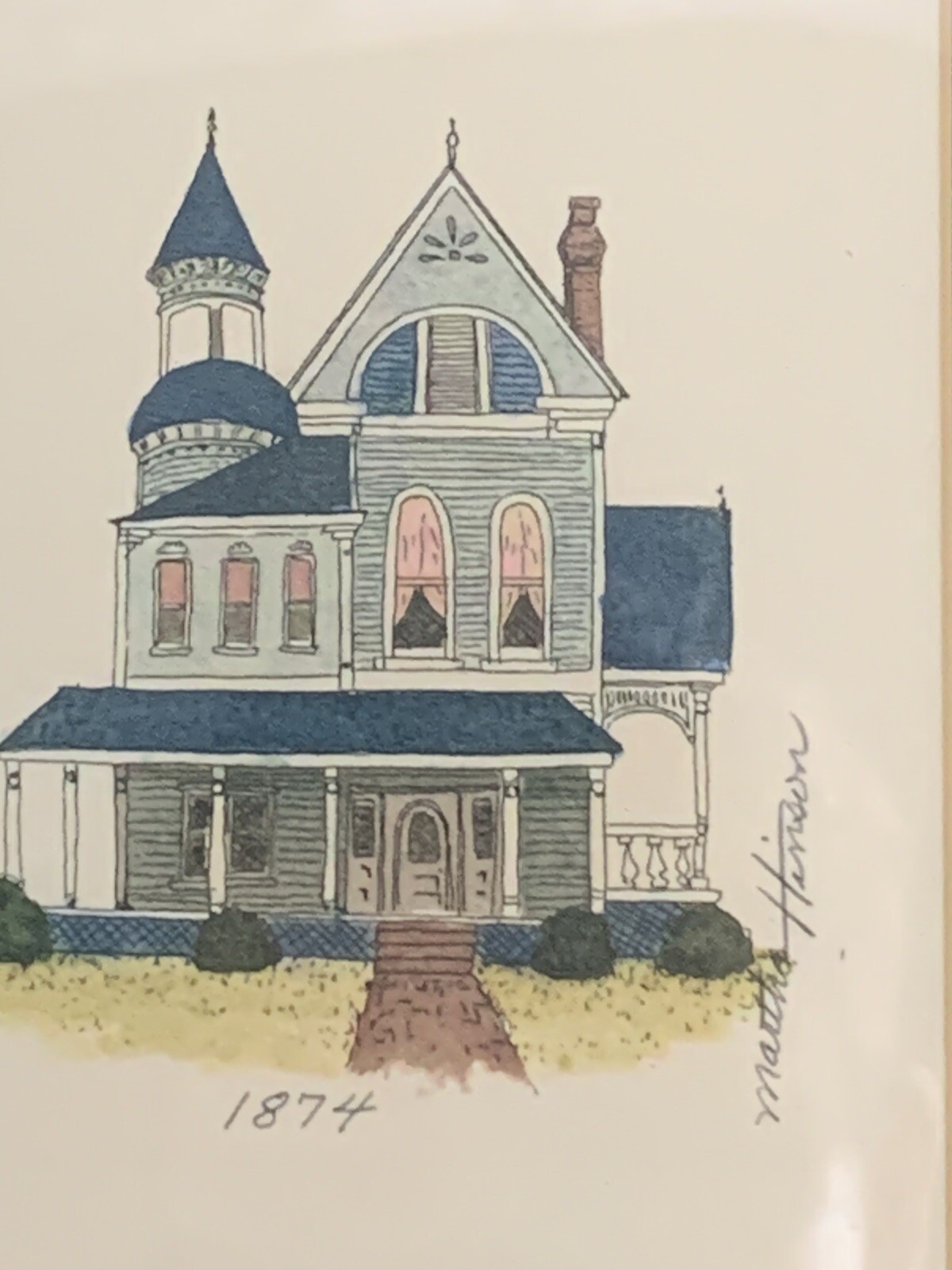 Gorgeous Martha Hinson Framed Print Signed and Numbered Victorian House ...