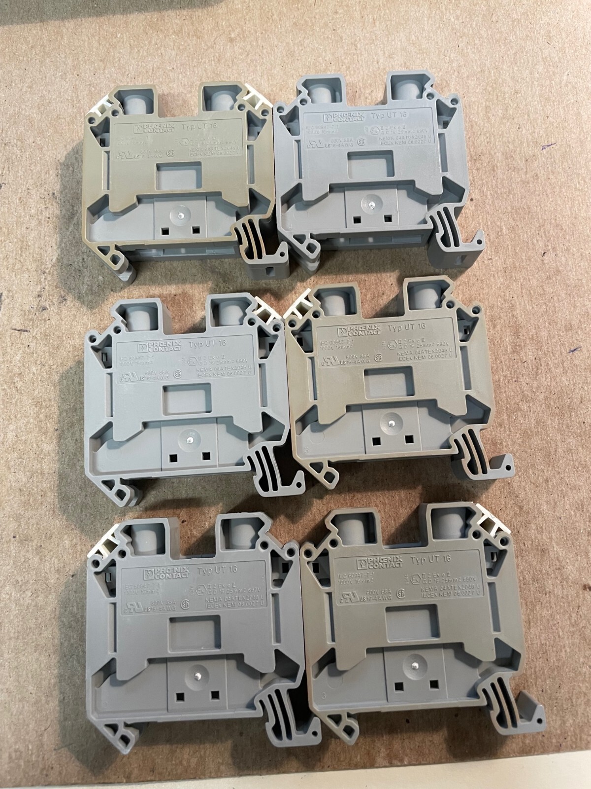 phoenix contact IEC 60947-7-1 Terminal Block typ ut 16 1000V 6PACK | eBay