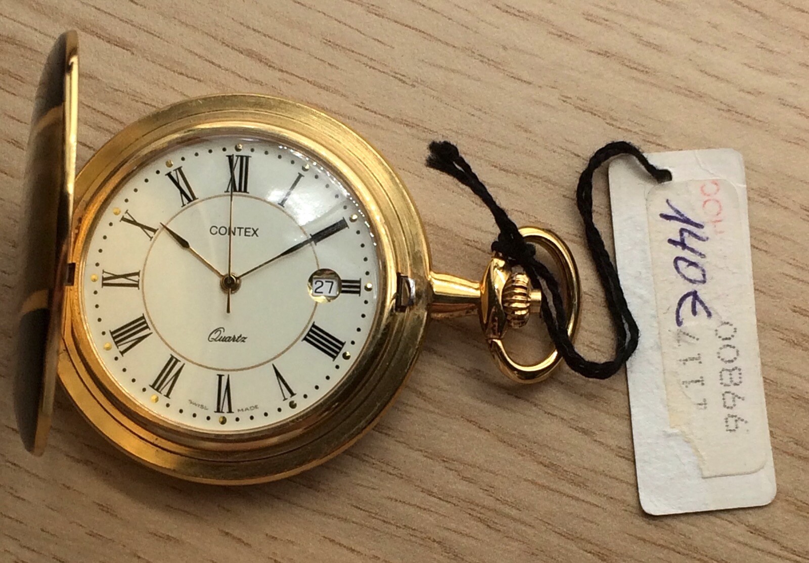 Nos New Contex Working Quartz Pocket Watch 43,4mm Watch Pocket Vintage ...