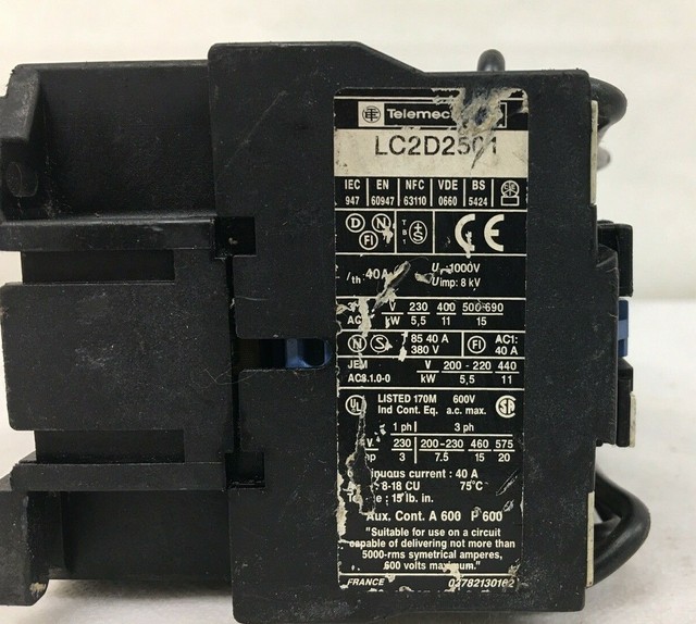 Telemecanique LC2D2501 3-pole Reversing Contactor AC for sale online | eBay