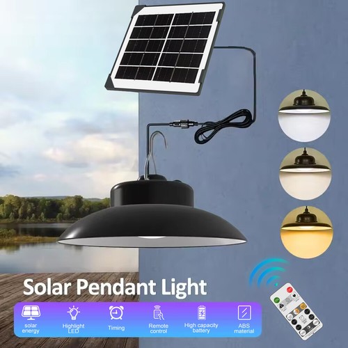 LED Pendant Lights Solar Power Indoor & Outdoor Garden Yard Shed ...