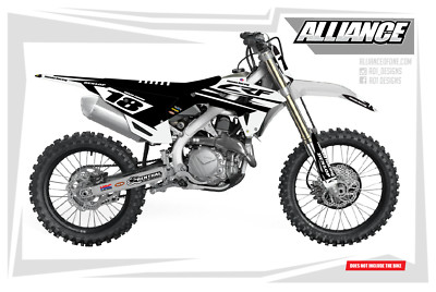 HONDA CRF450R 2021 2022 GRAPHICS KIT SEMI CUSTOM GRAPHICS SX1 WHITE ...