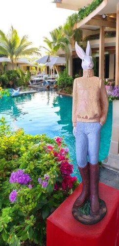 Large Male Rabbit Garden Statue | eBay