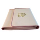 Kikki.K Leather Compendium Pink Trifold Notepad Padfolio "Today is Your ...