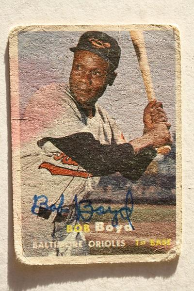 Baltimore Orioles Star Bob Boyd signed autographed 1957 Topps baseball ...