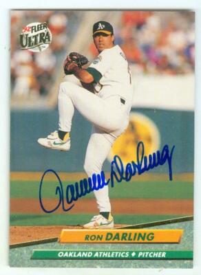 Ron Darling autographed baseball card (Oakland Athletics) 1992 Fleer ...