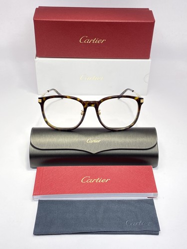 Cartier Havana/Gold Tone Eyeglasses Frames 54-18-145 CT0454O-002 New w ...