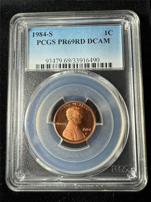 1984 S LINCOLN CENT PROOF 1C PR69 RD DCAM PCGS PF69 RD ULTRA CAMEO UCAM ...
