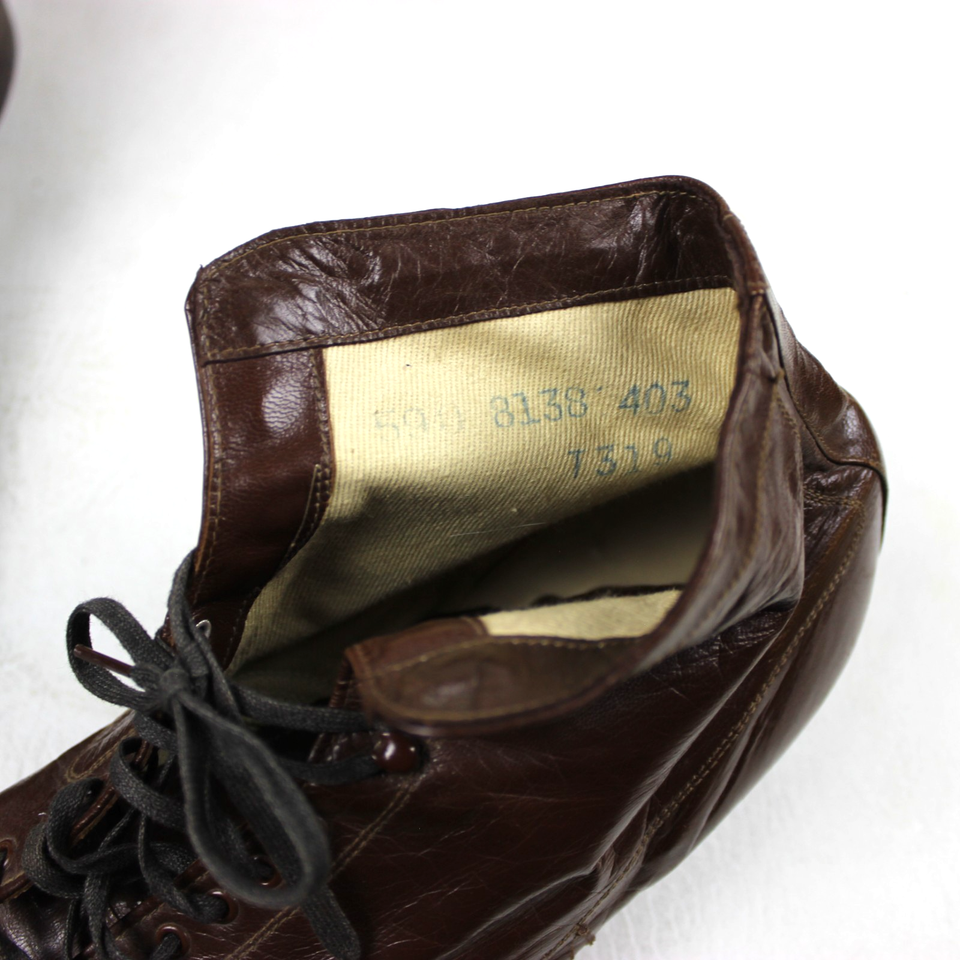 WWII US NAVY USN USMC MARINE CORPS HIGH BROWN SERVICE SHOES BOOTS ...