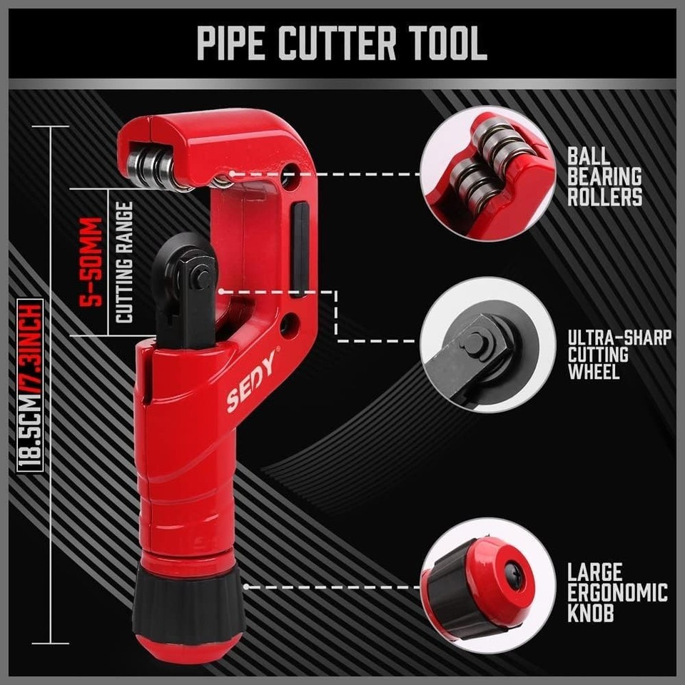 Ultimate Tube Cutter Set - Heavy Duty Pipe Cutter 3/6"-2" OD, Mini Tube ...