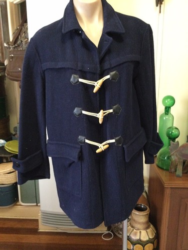 Genuine Vintage Bluey Duffel Coat Toggle Front Fastener Front Pockets ...