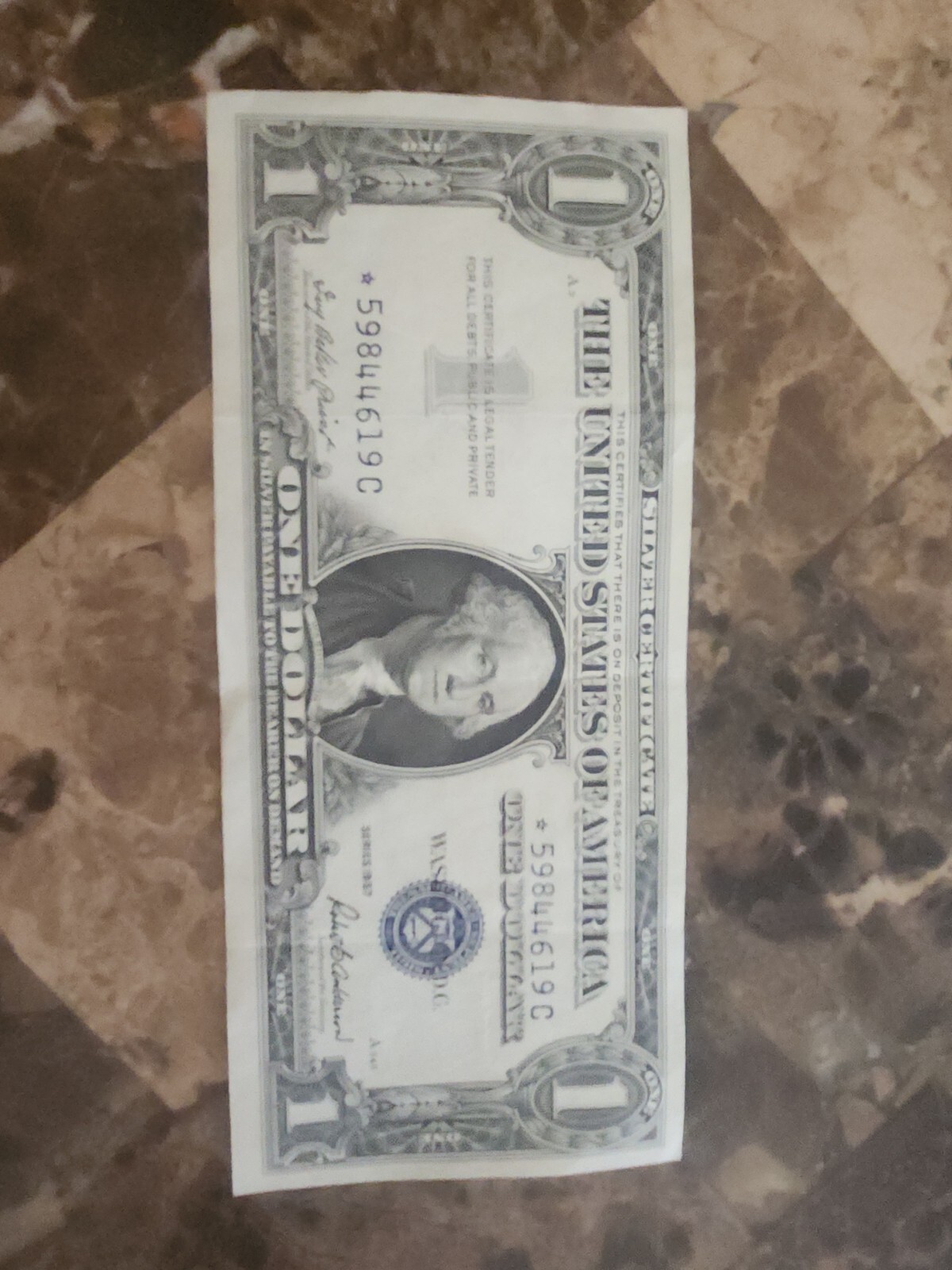 1957 Blue Seal $1 Dollar Silver Certificate *** Star Note *** (P115) | eBay