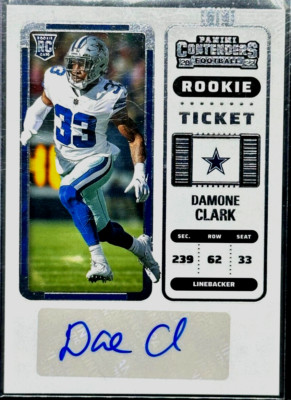 2022 Panini Contenders Damone Clark RC AUTO Dallas Cowboys #234 | eBay