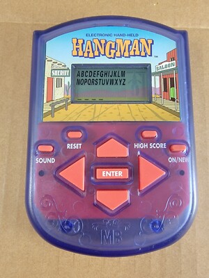 Hangman Electronic Handheld Game Vintage Transparent (Milton Bradley MB ...