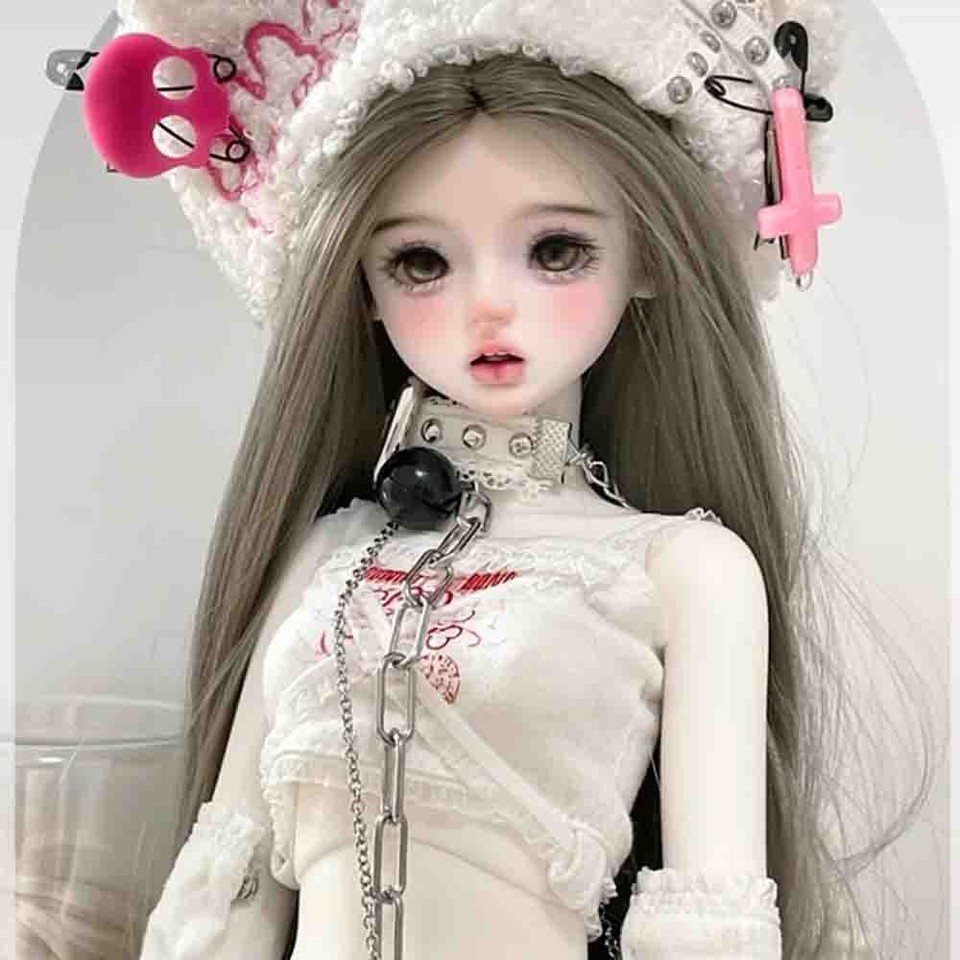 1/4 BJD Doll SD Resin Joint Eyes Face Makeup Goddess Girl Female Bare ...
