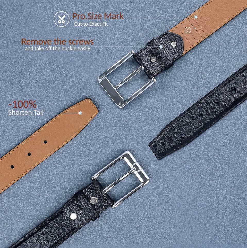 Genuine Ostrich Leather Belt Pin Buckle Men's Skin Belt 1.5'' W ...