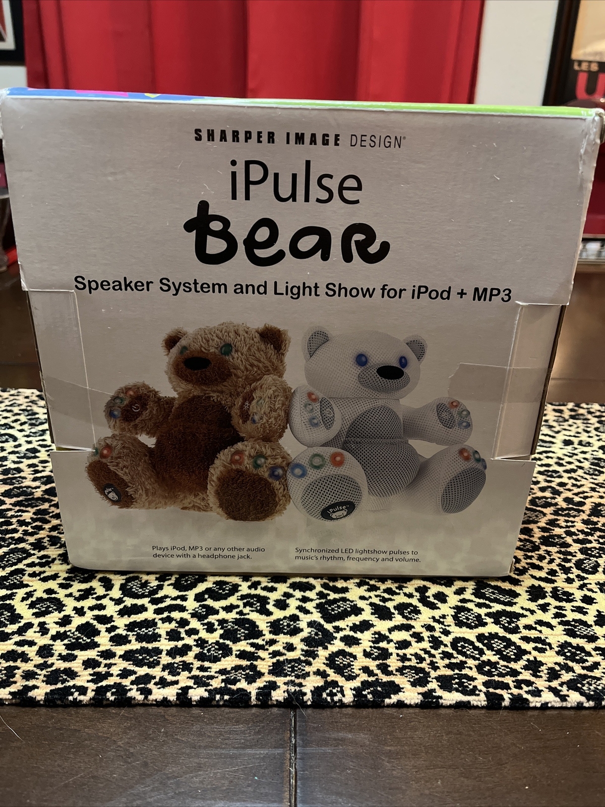 Sharper Image iPulse Teddy Bear Speaker Light Show Plush Toy Doll for ...