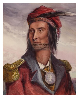 CHIEF TECUMSEH SHAWNEE WARRIOR NATIVE AMERICAN LEADER 1868 8X10 PHOTO ...