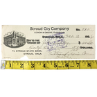 Oklahoma Territory Bank Draft Stroud Gin Co 1906 JW Stanly State Bank ...