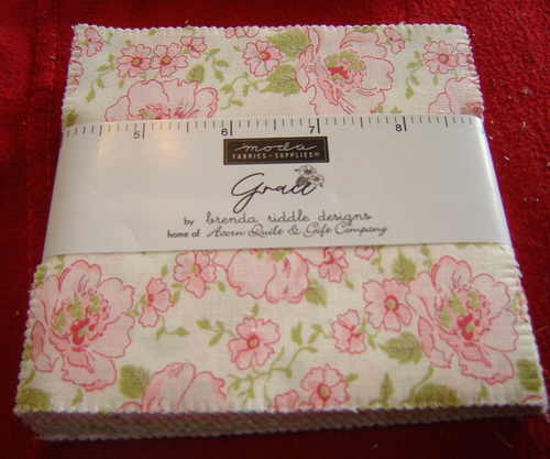 MODA 5" CHARM PACK cotton fabric GRACE brenda riddle acorn quilt ...