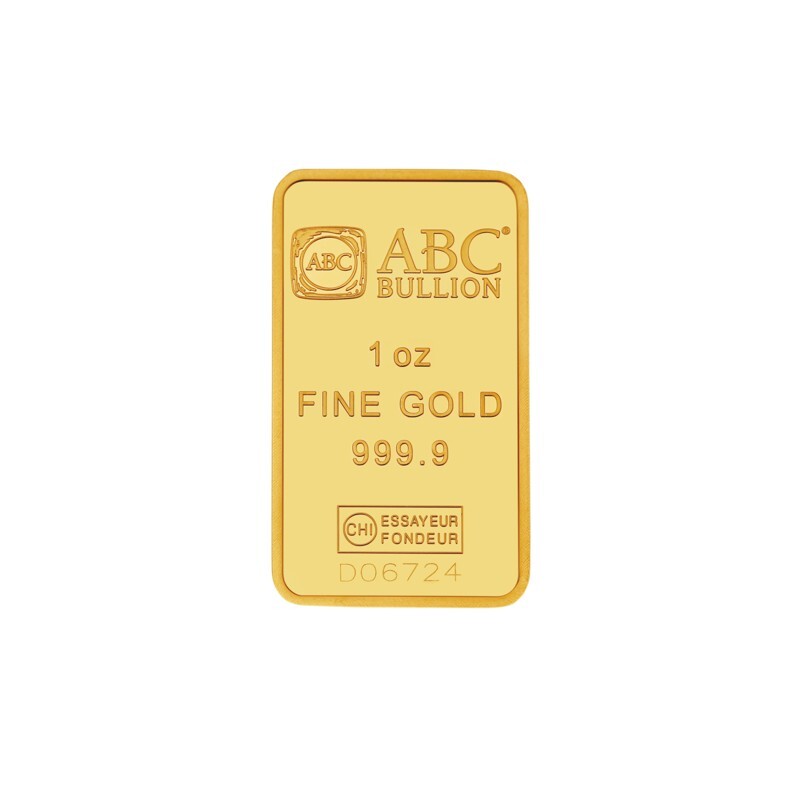 1 Troy Oz 999.9 Fine Gold ABC Bullion Minted Tablet Ingot Bar Sealed ...